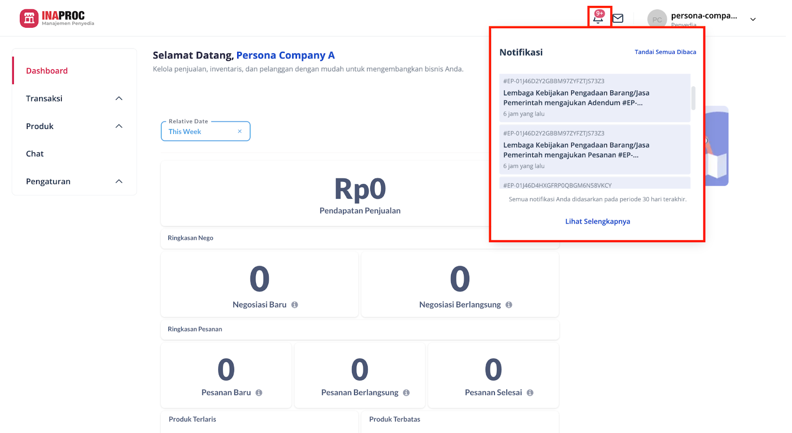 Adendum Pesanan – Pusat Bantuan INAPROC
