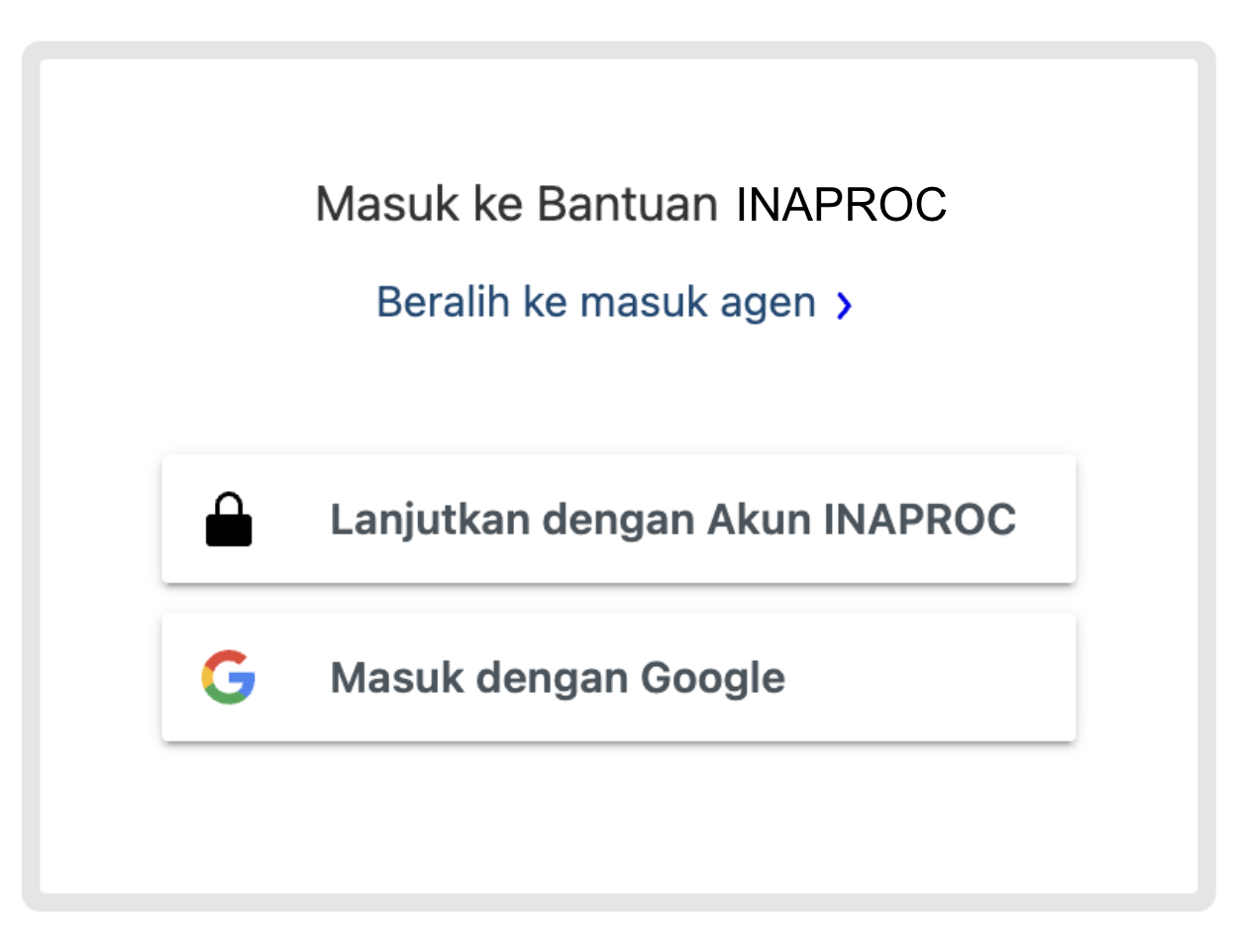 Panduan Login ke Halaman Pusat Bantuan – Pusat Bantuan INAPROC