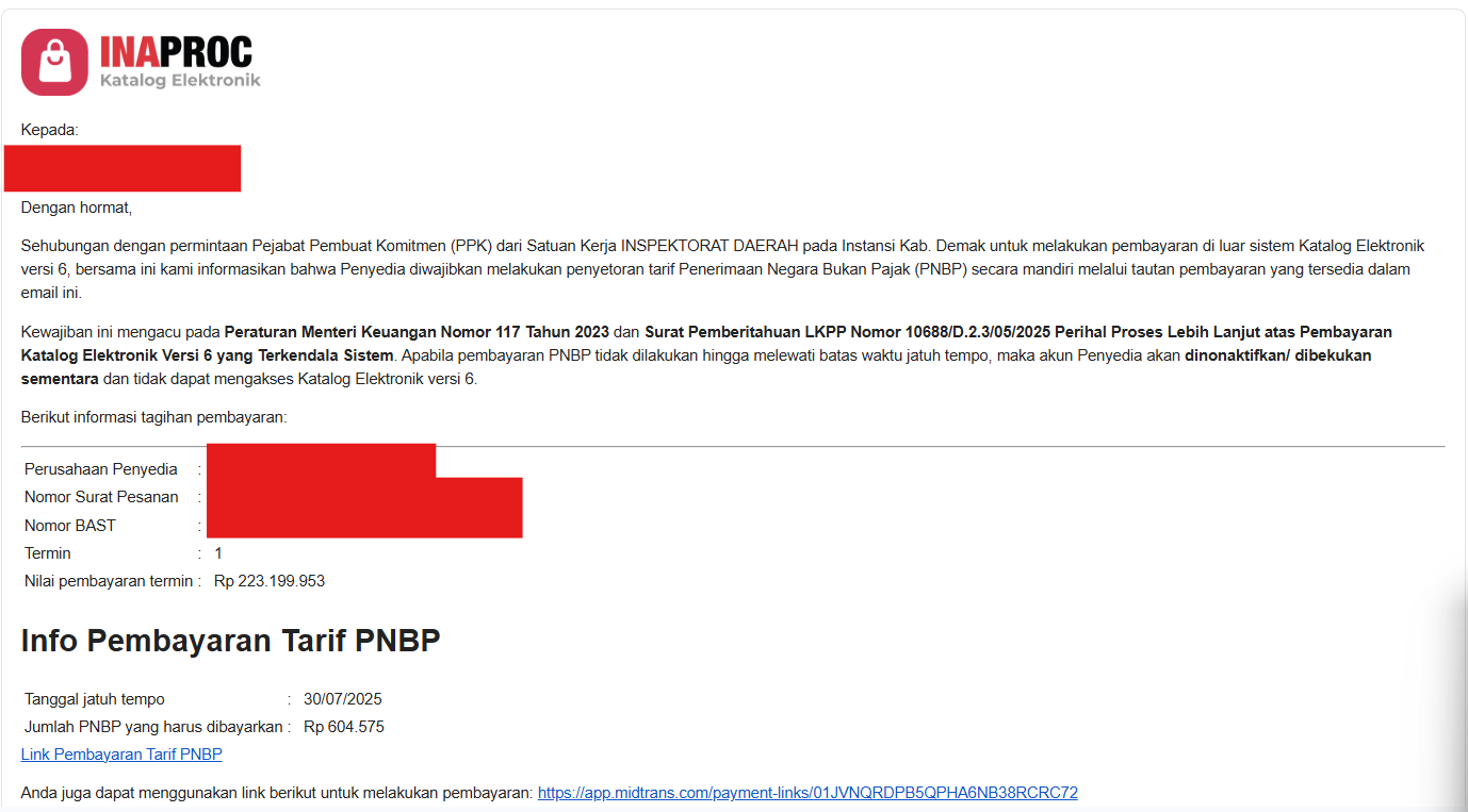 Informasi Terkait Penangguhan Akun INAPROC – Pusat Bantuan INAPROC