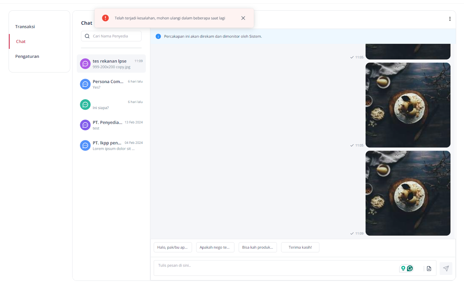 Cara Mengirimkan Pesan Teks, Gambar, dan File – Pusat Bantuan INAPROC