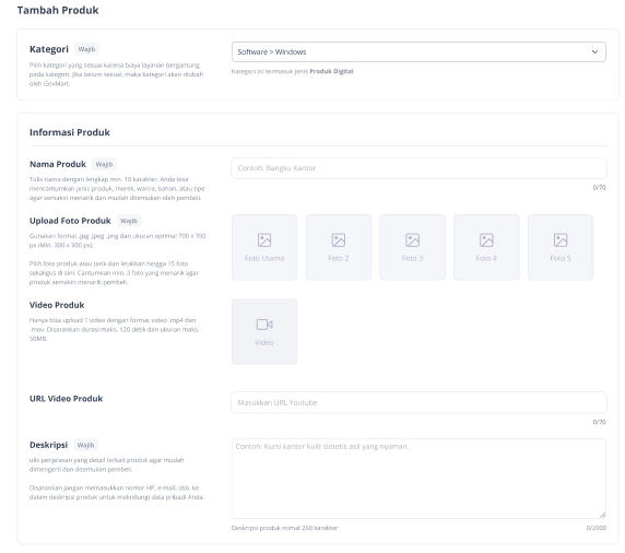 Panduan Manajemen Produk – Pusat Bantuan INAPROC