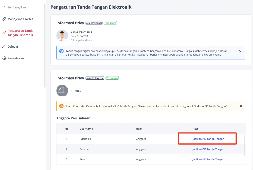 Panduan Pengaturan Tanda Tangan Elektronik – Pusat Bantuan INAPROC